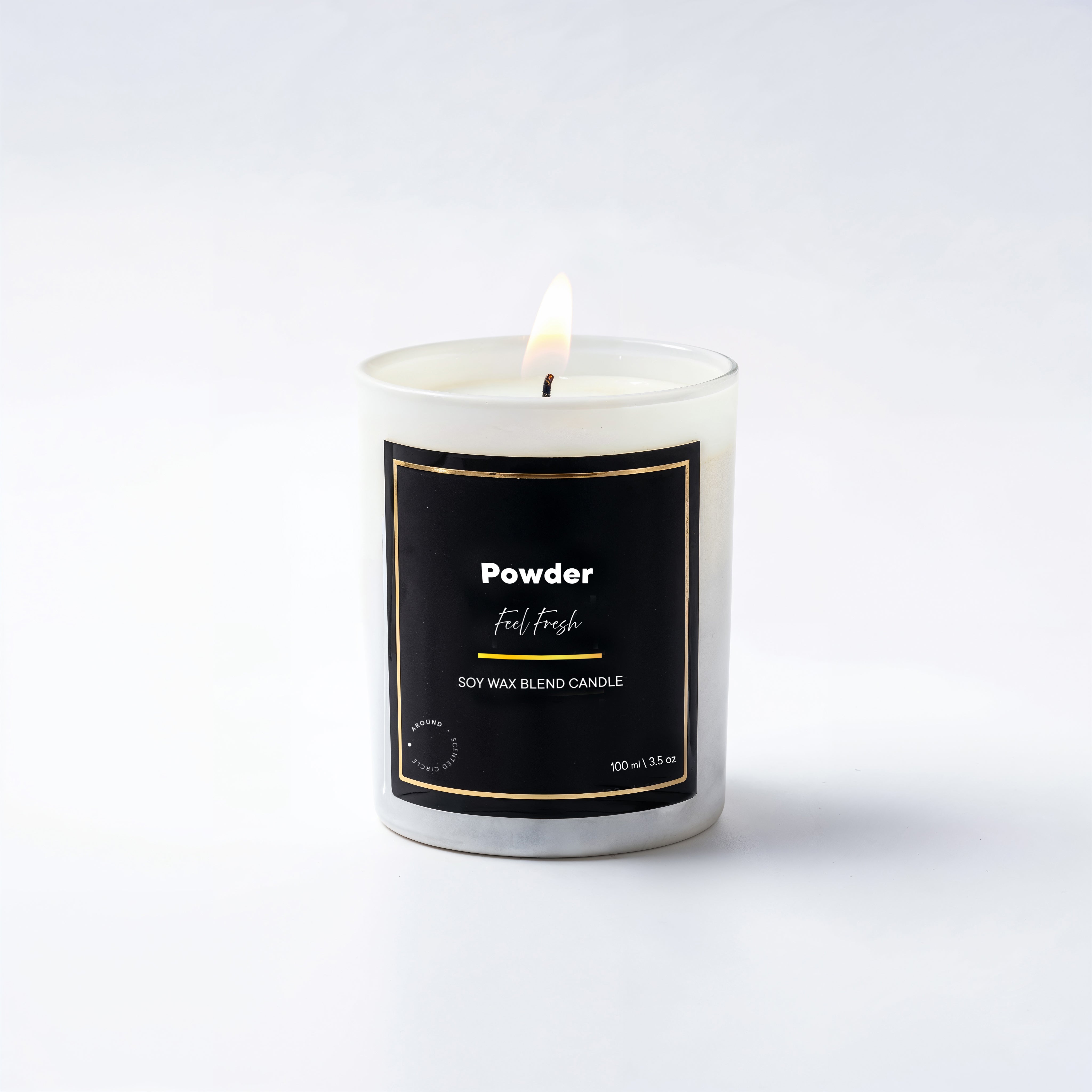 Powder Scented Candle - 100 ml by Around Fragrances | Kuwait Perfume Shop